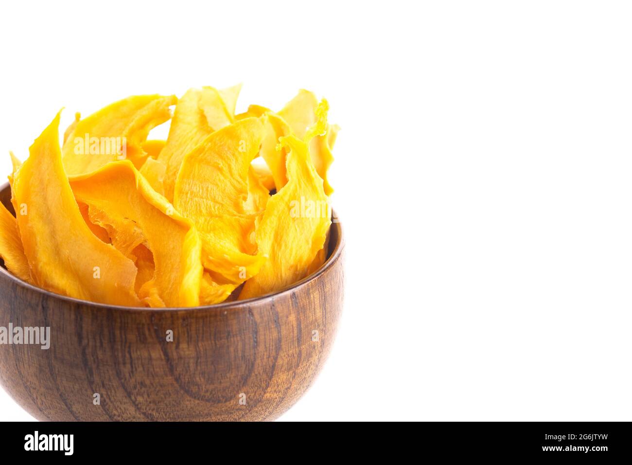Dehydrated Mango Slices on a White Background Stock Photo - Alamy