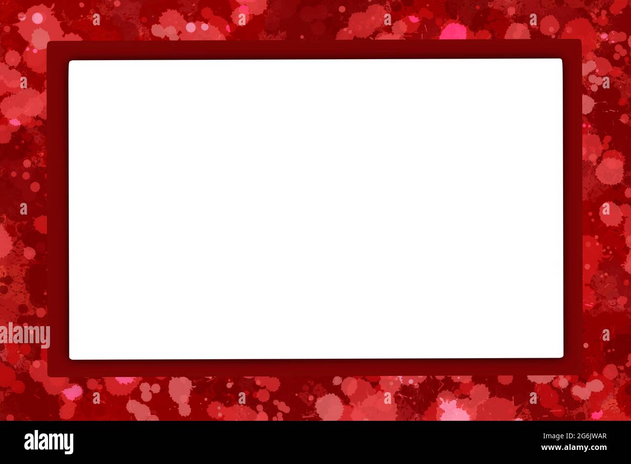 Splattered Paint Background with a White Frame for Text Stock Photo - Alamy
