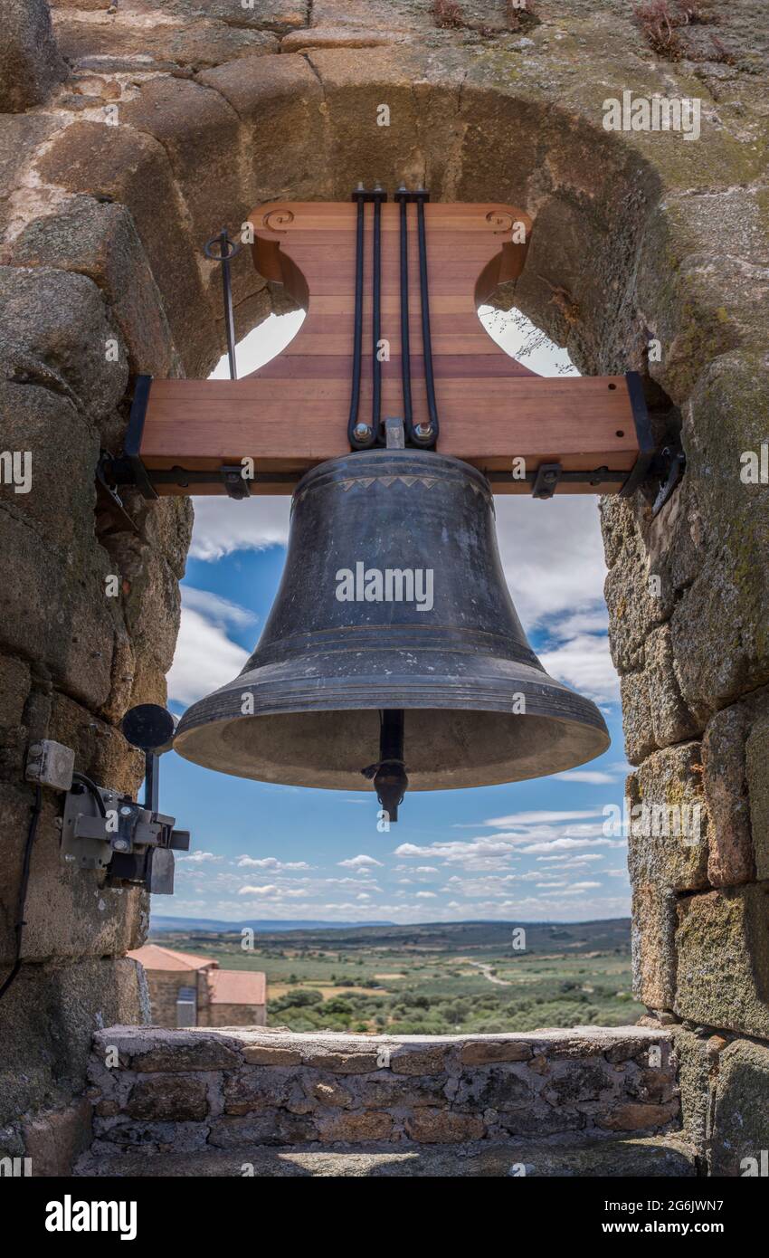 Church bell of little rural village. Selective focus Stock Photo - Alamy