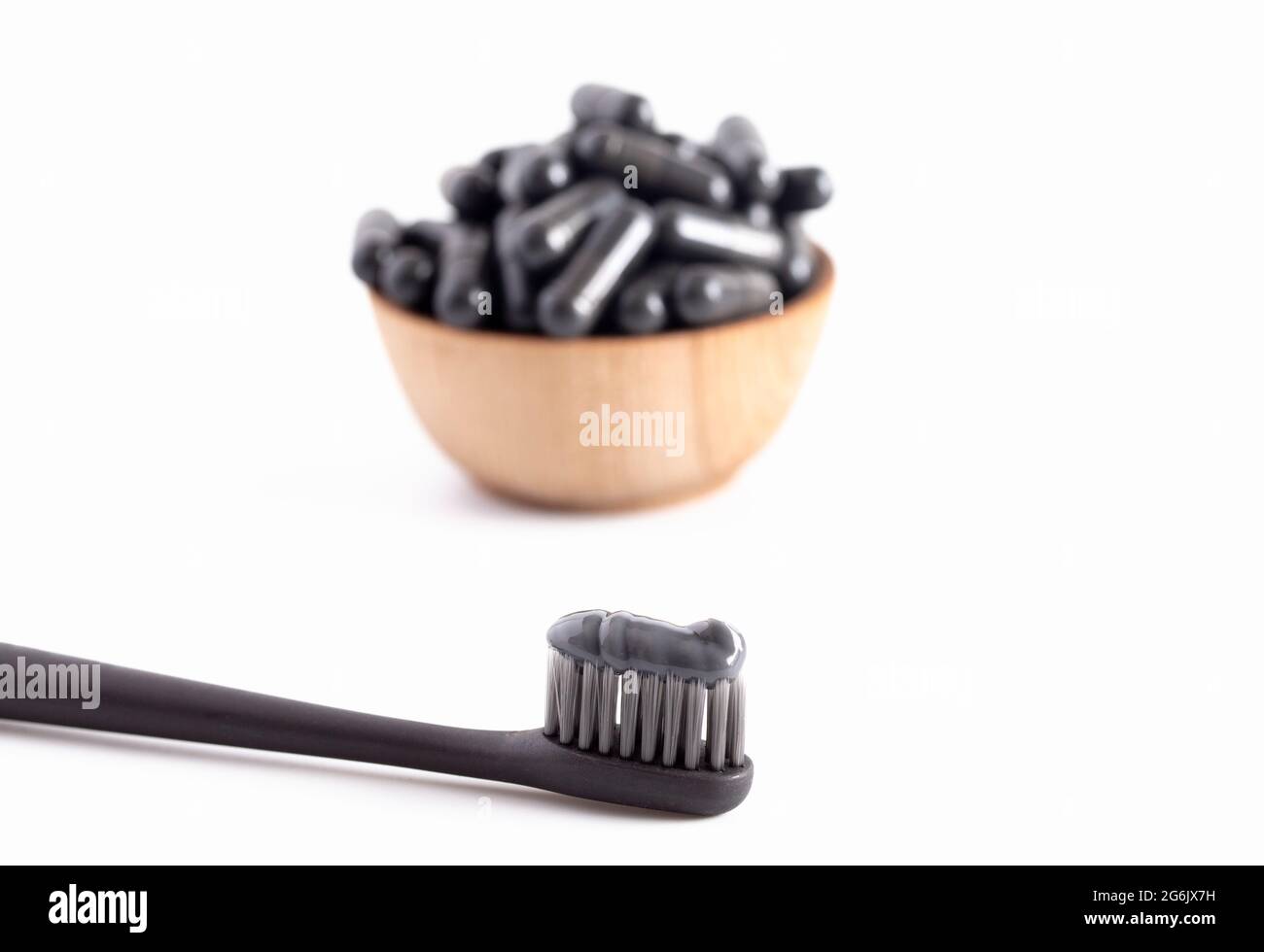 Charcoal toothpaste tablet hi-res stock photography and images - Alamy
