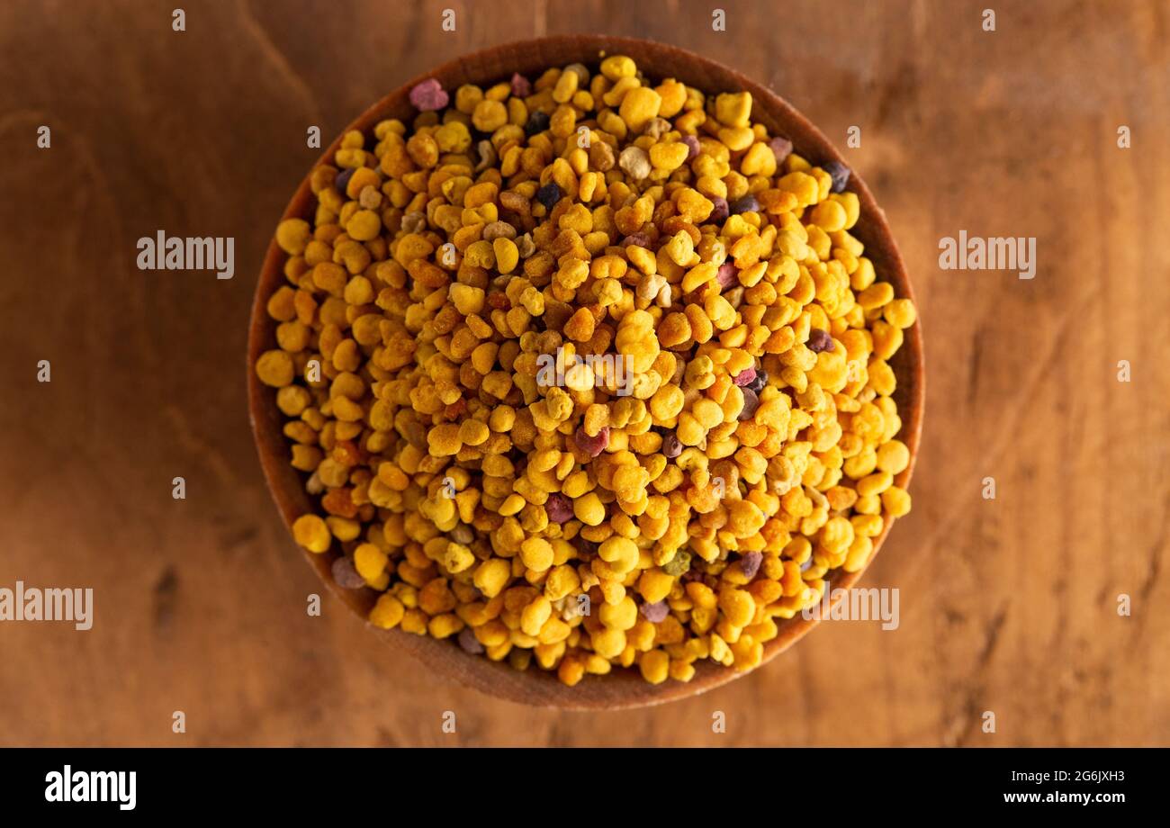 A Bowl of Pellets of Yellow Bee Pollen Stock Photo - Alamy