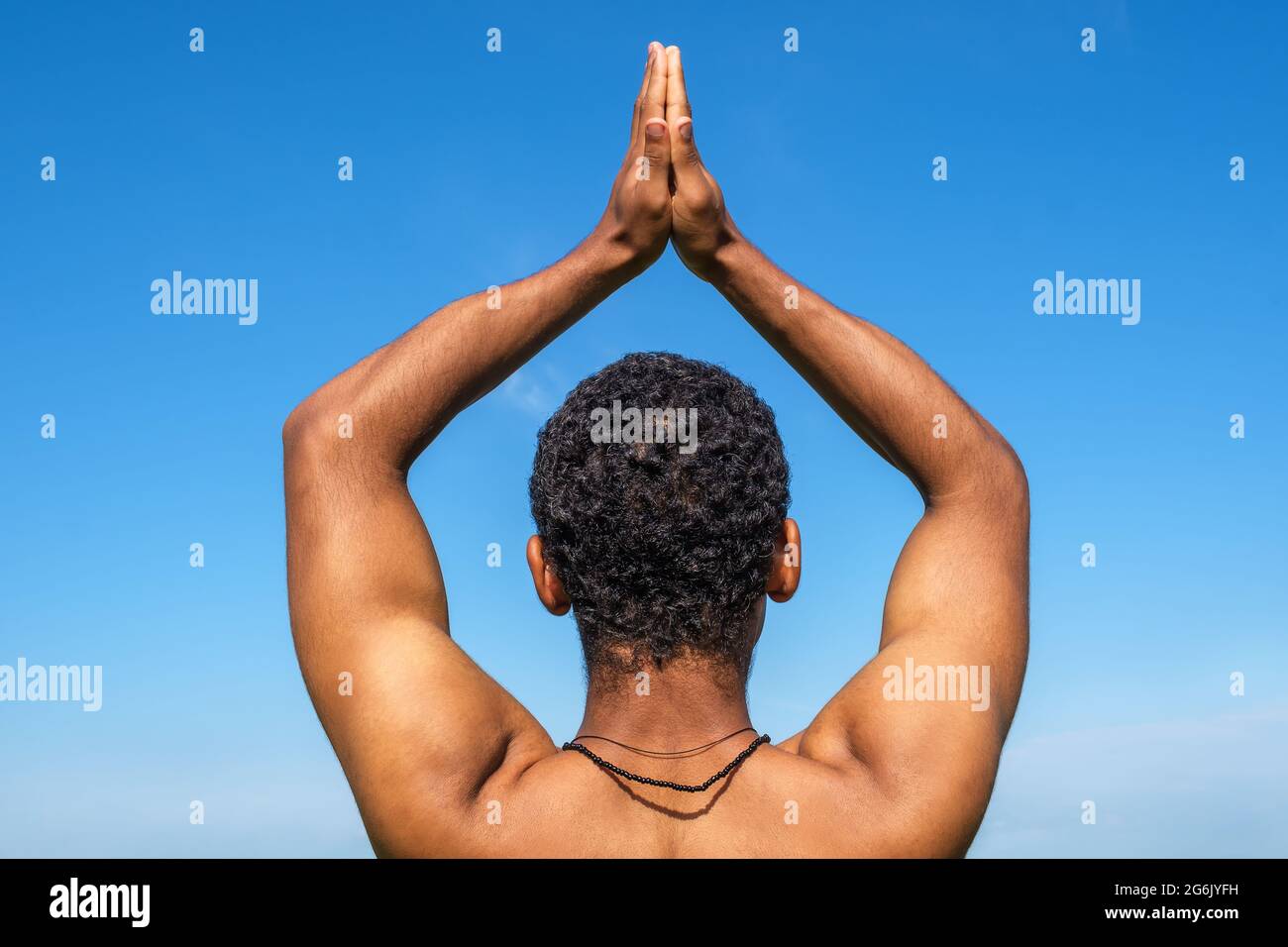 Back view young man silhouette outside hi-res stock photography and ...