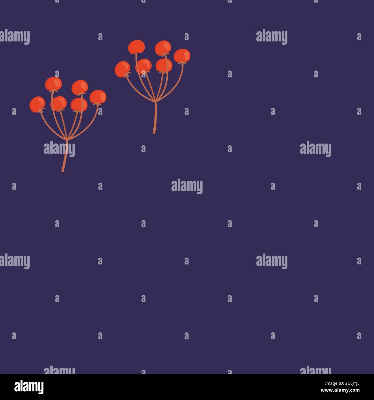 Autumn rowan berry seamless pattern. Can be used as wrapping paper, wallpaper, fabric or textile ...