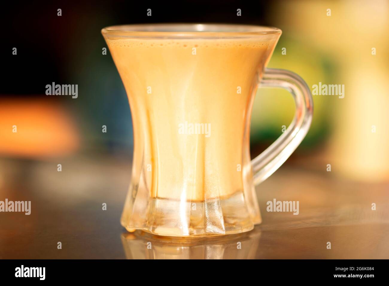 Cup of hot milk tea, Milk tea (regular chai) is very popular in ...