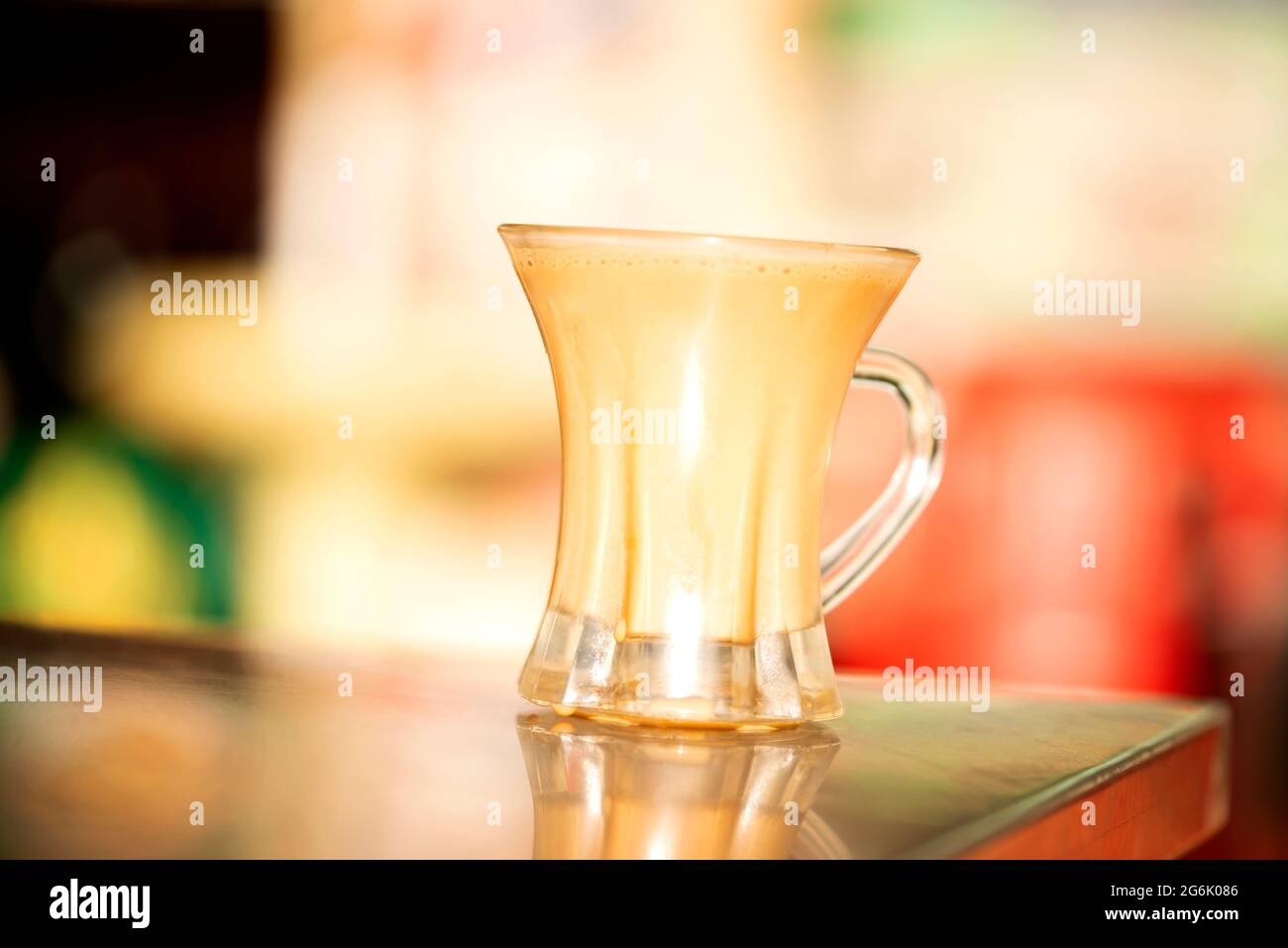 Cup of hot milk tea, Milk tea (regular chai) is very popular in ...