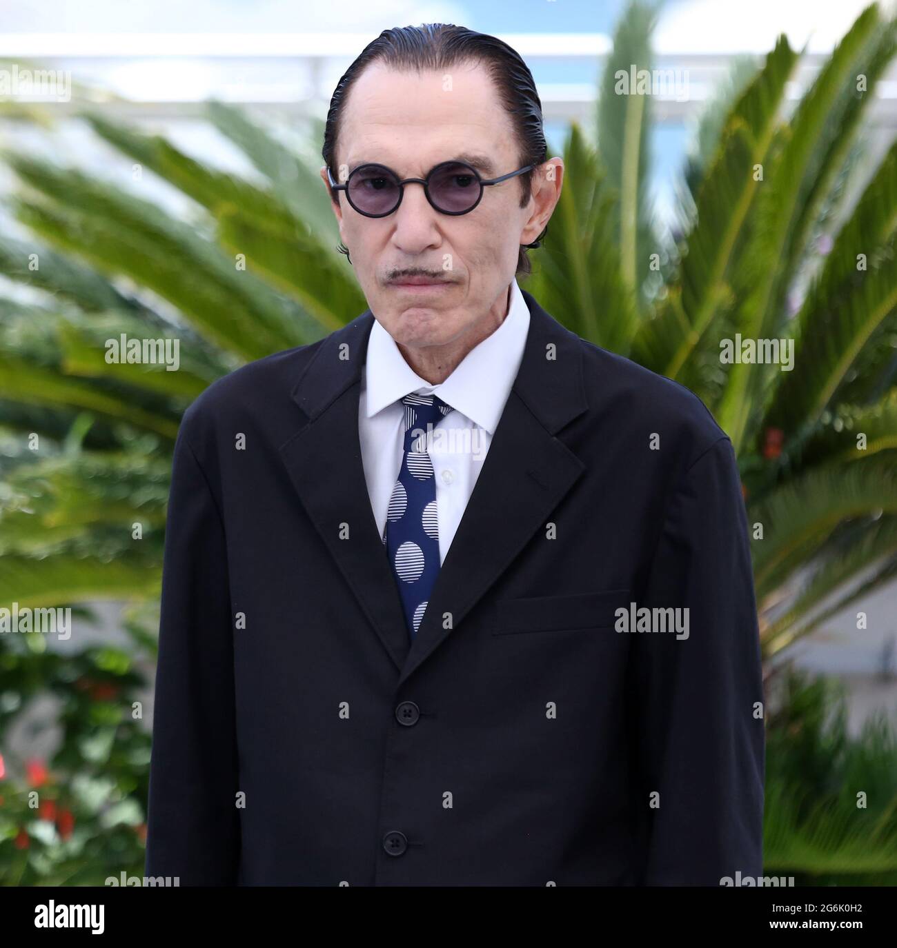 Cannes, France. 06th July, 2021. Ron Mael arrives at a photocall for ...