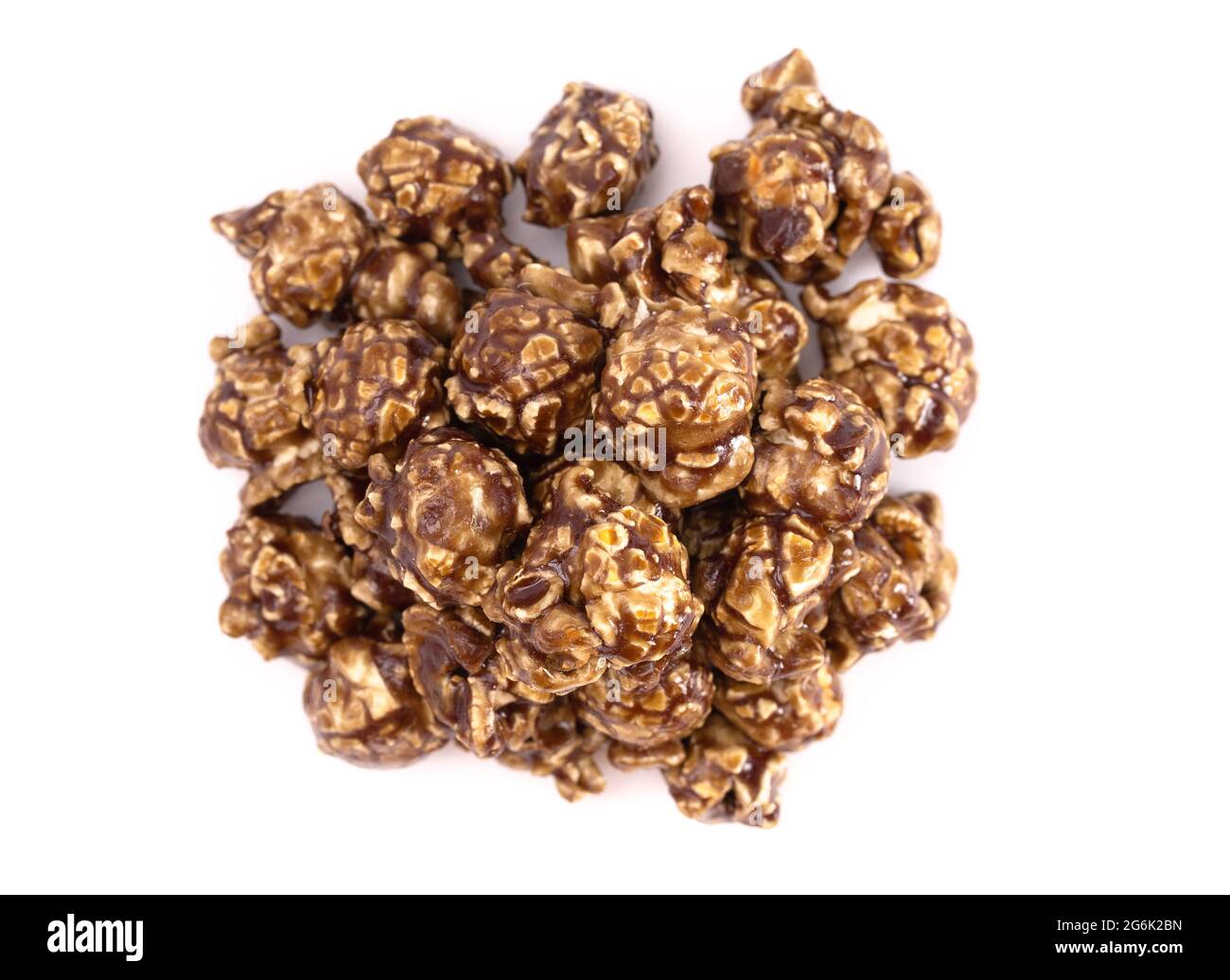 A Pile of Coffee Flavored Candy Coated Popcorn on a White Background ...