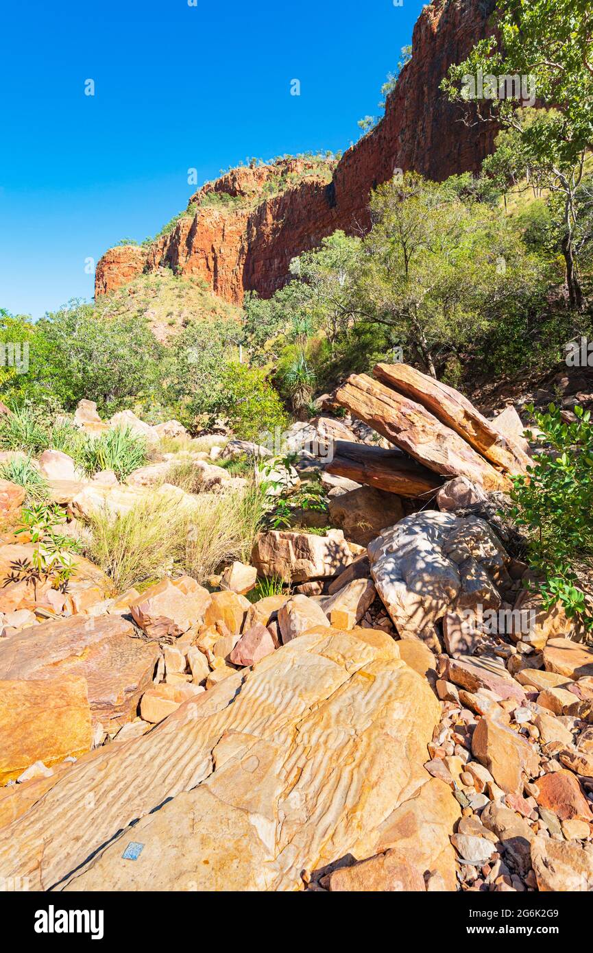 Details of rock formations at popular Emma Gorge, El Questro, Gibb ...