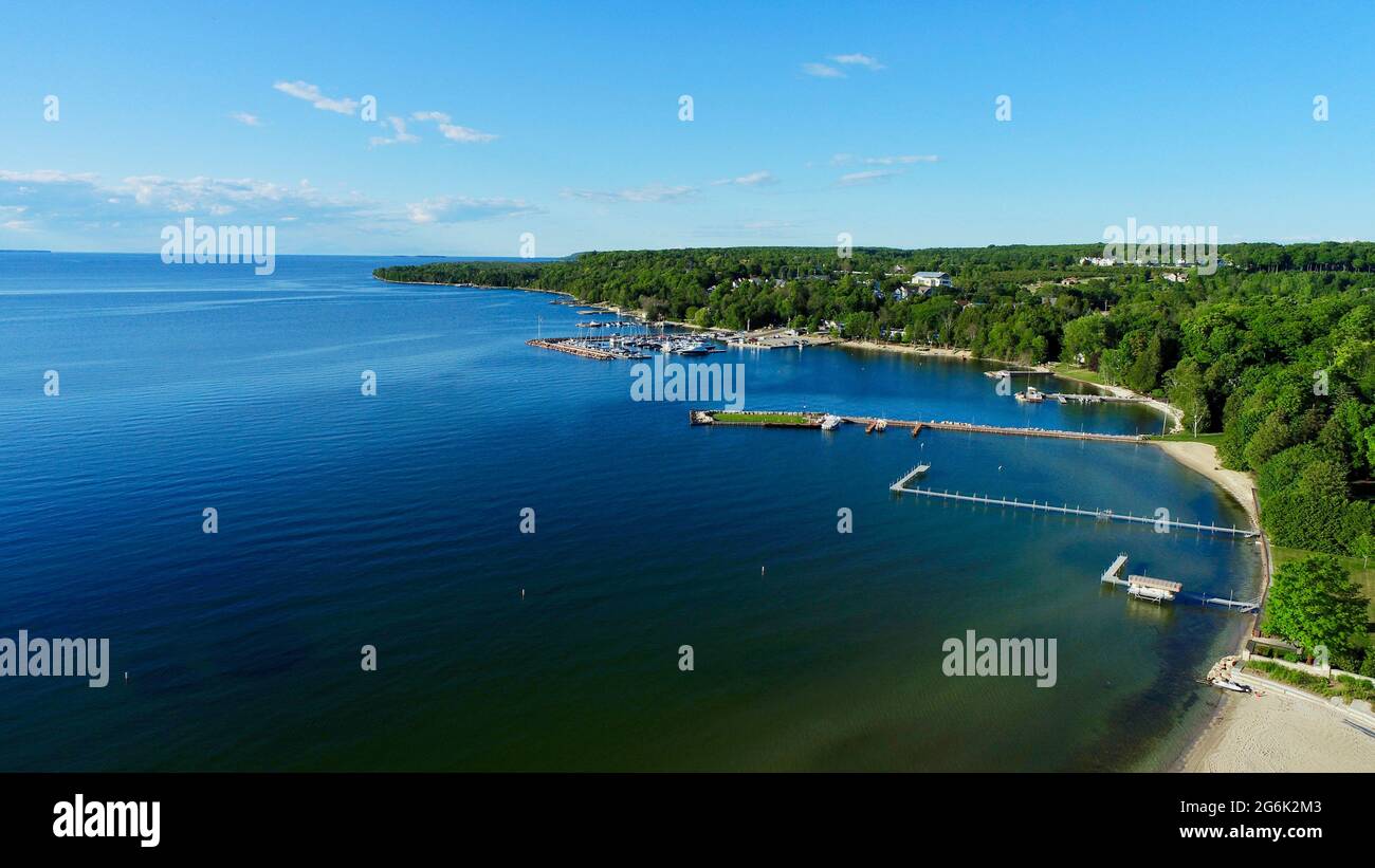 Aerial view egg harbor town hi-res stock photography and images - Alamy