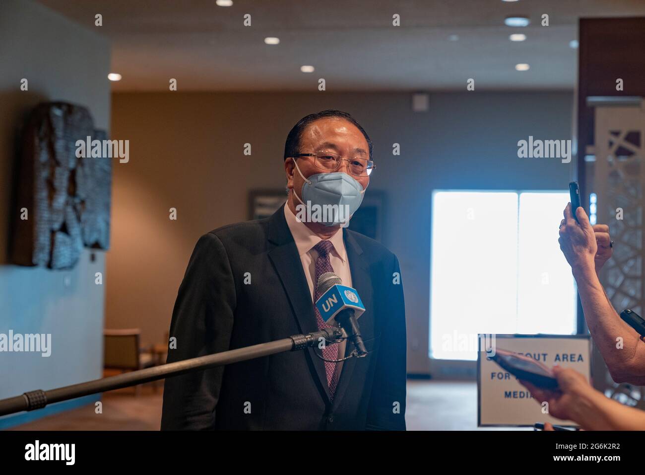 New York, NY - July 6, 2021: China Permanent Representative to the UN ...