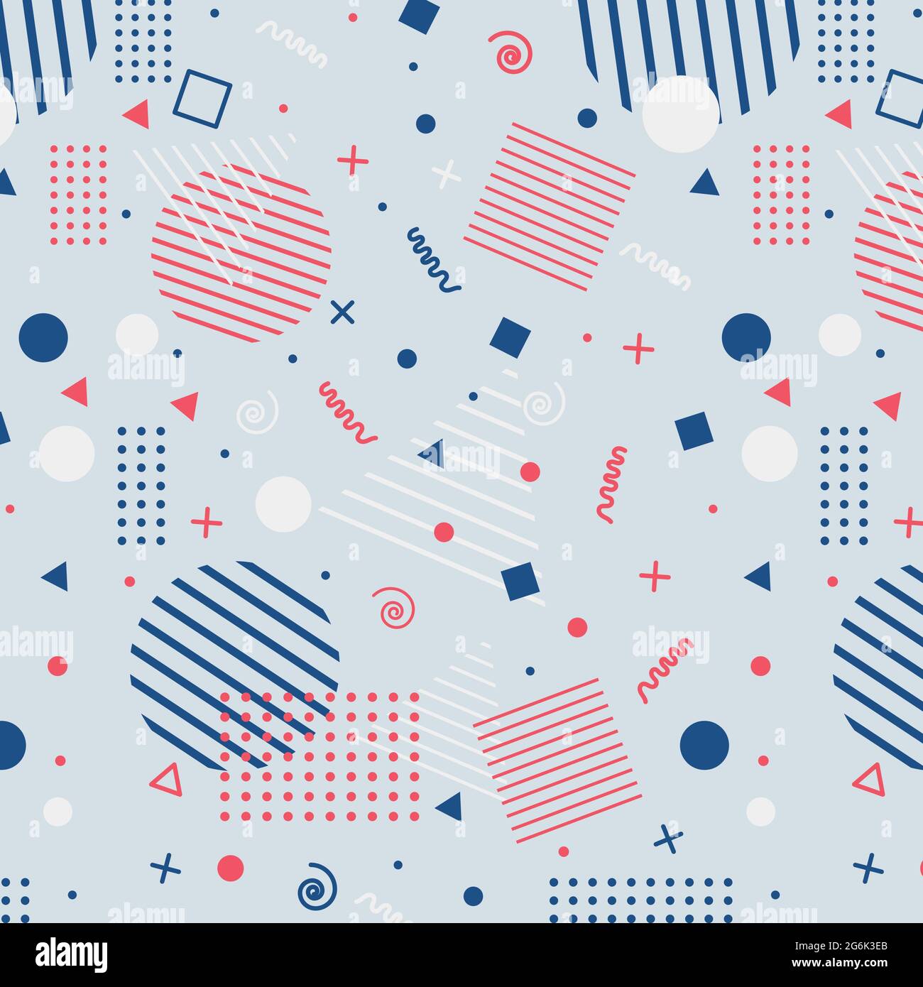 Seamless colored background pattern, various geometric shapes - Vector ...
