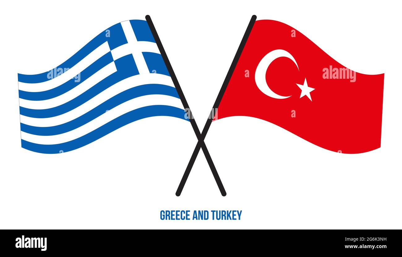 Greece vs turkey flags waving hi-res stock photography and images - Alamy