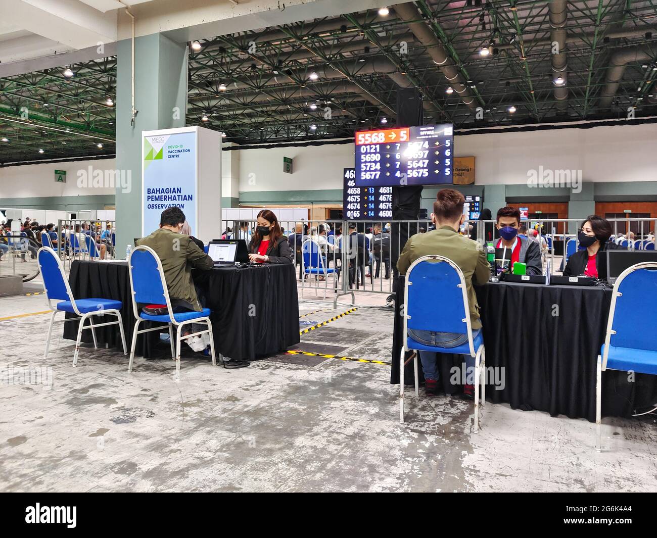 Selangor, Malaysia - July 6,2021 : Registration counter for public ...
