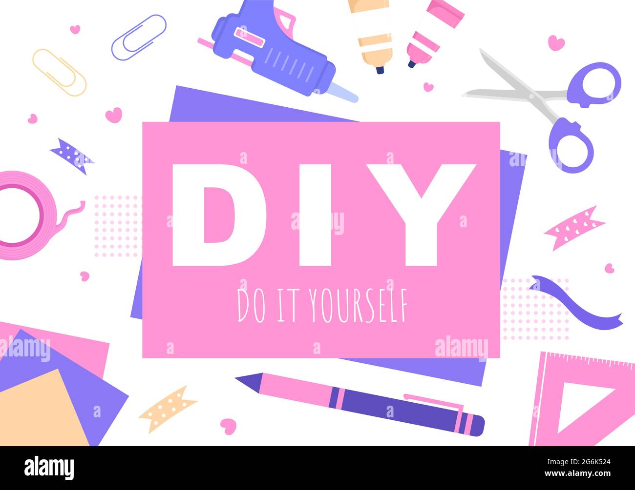 DIY Tools Do It Yourself Background Illustration For Home Renovation ...