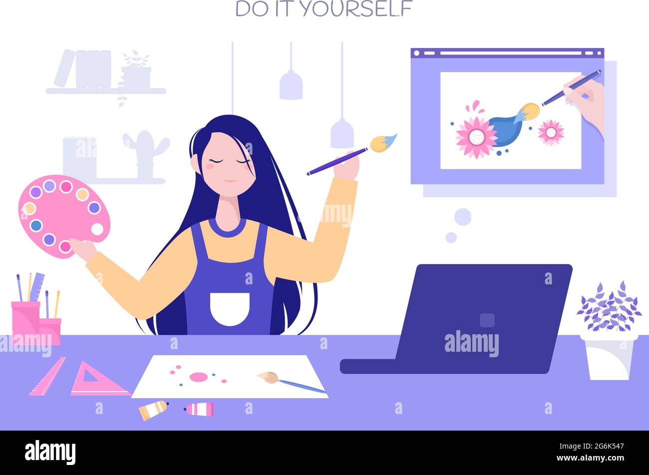 DIY Tools Do It Yourself Background Illustration For Home Renovation ...