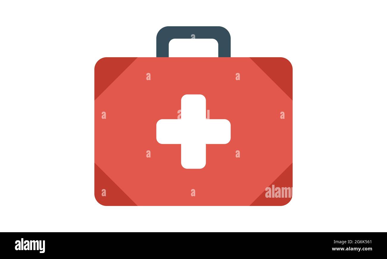 First aid kit icon medical bag vector isolated on white background EPS ...