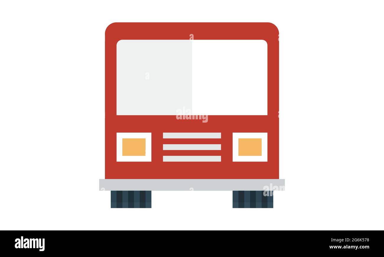 Flat vector bus Cut Out Stock Images & Pictures - Alamy