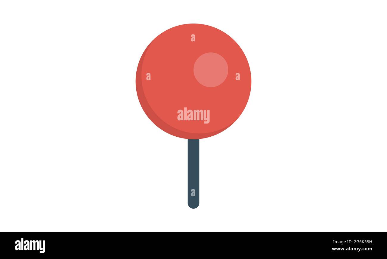Red push pin icon Stock Vector Images - Alamy