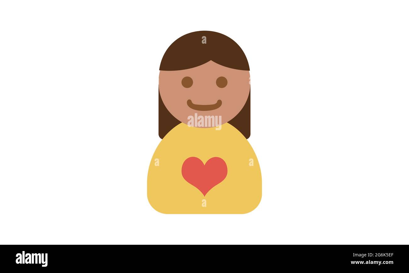 Female user icon in flat style on white background Stock Vector Image ...