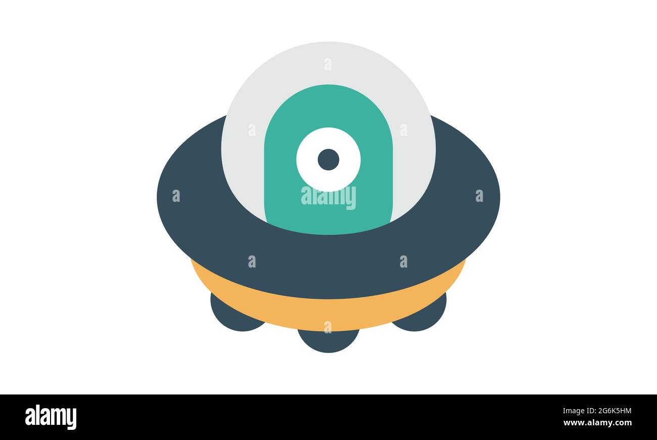 Simple ufo icon spaceship alien symbol and sign vector image Stock ...