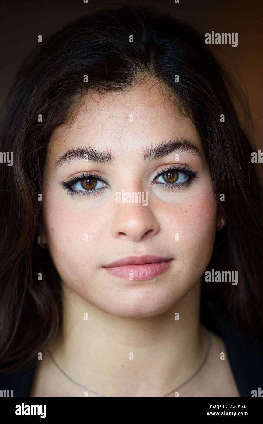 Hamburg, Germany. 12th June, 2021. Yusra Mardini, a swimmer, stands in ...