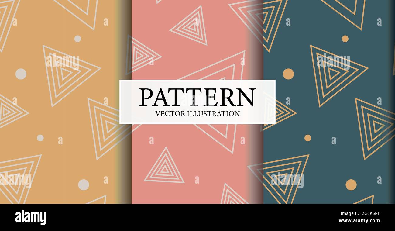 Assembly of seamless patterns, abstract shapes - Vector illustration ...