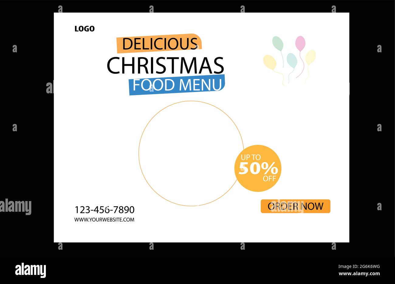 Delicious christmas food menu flyer template Stock Vector Image & Art ...