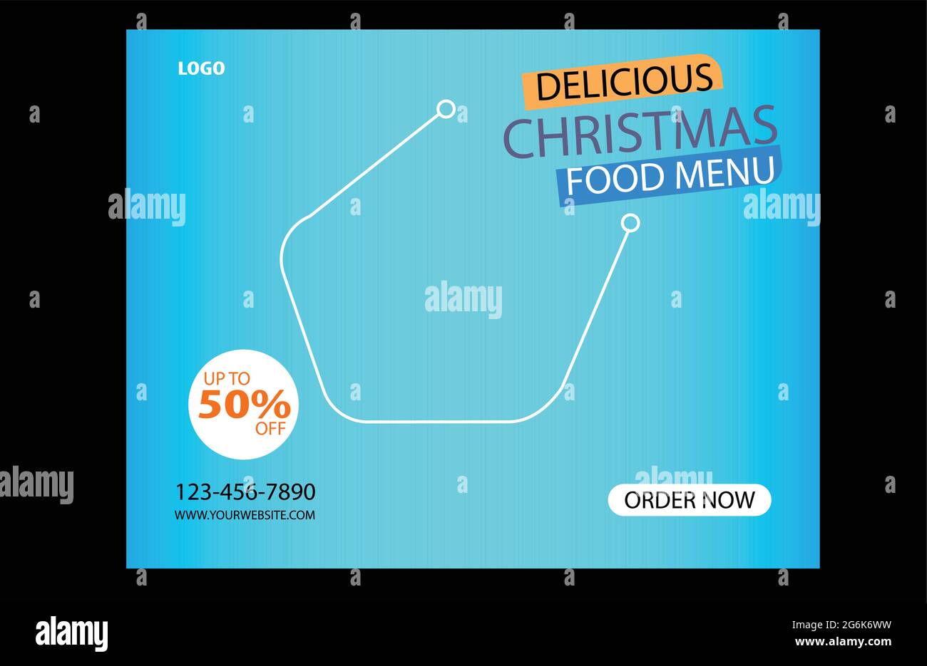 Delicious christmas food menu flyer template Stock Vector Image & Art ...