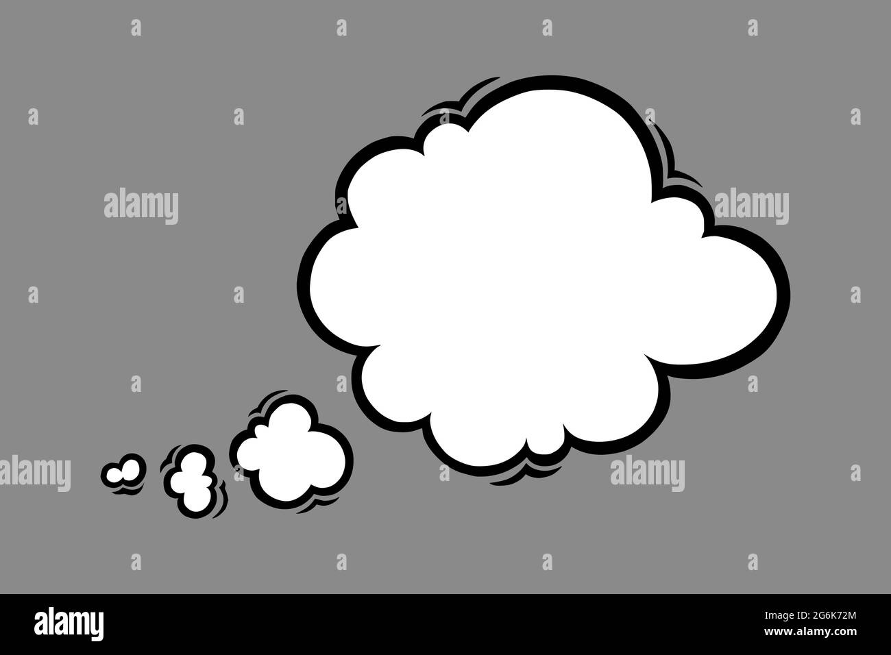 Cloud speech bubble in comic style. Speech bubble for thoughts and ...