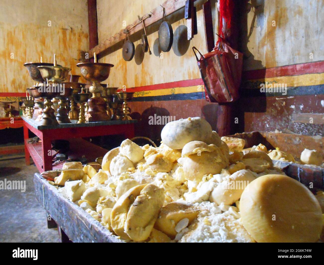 Offerings of Butter at at Tibetan Monastery Stock Photo - Alamy