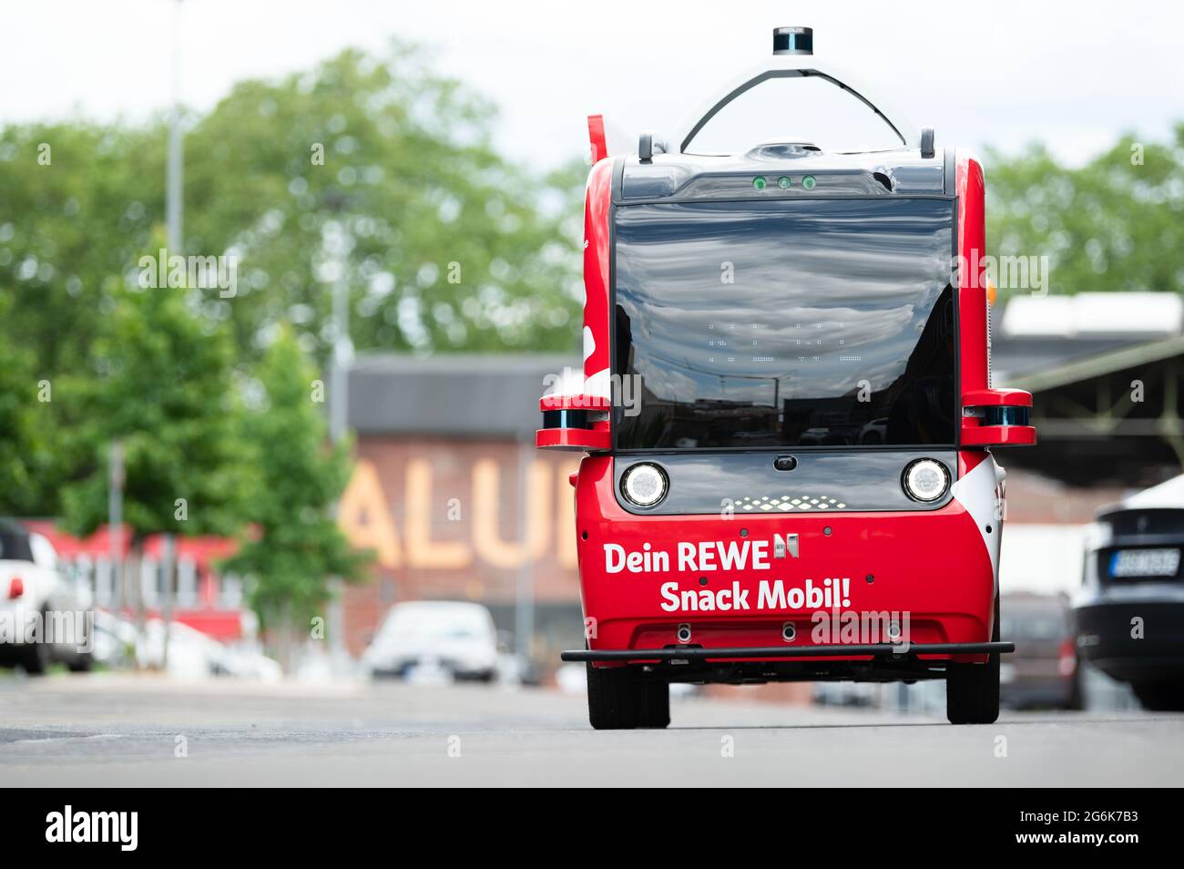 Cologne, Germany. 06th July, 2021. REWE's "Snack Mobil" is located on ...