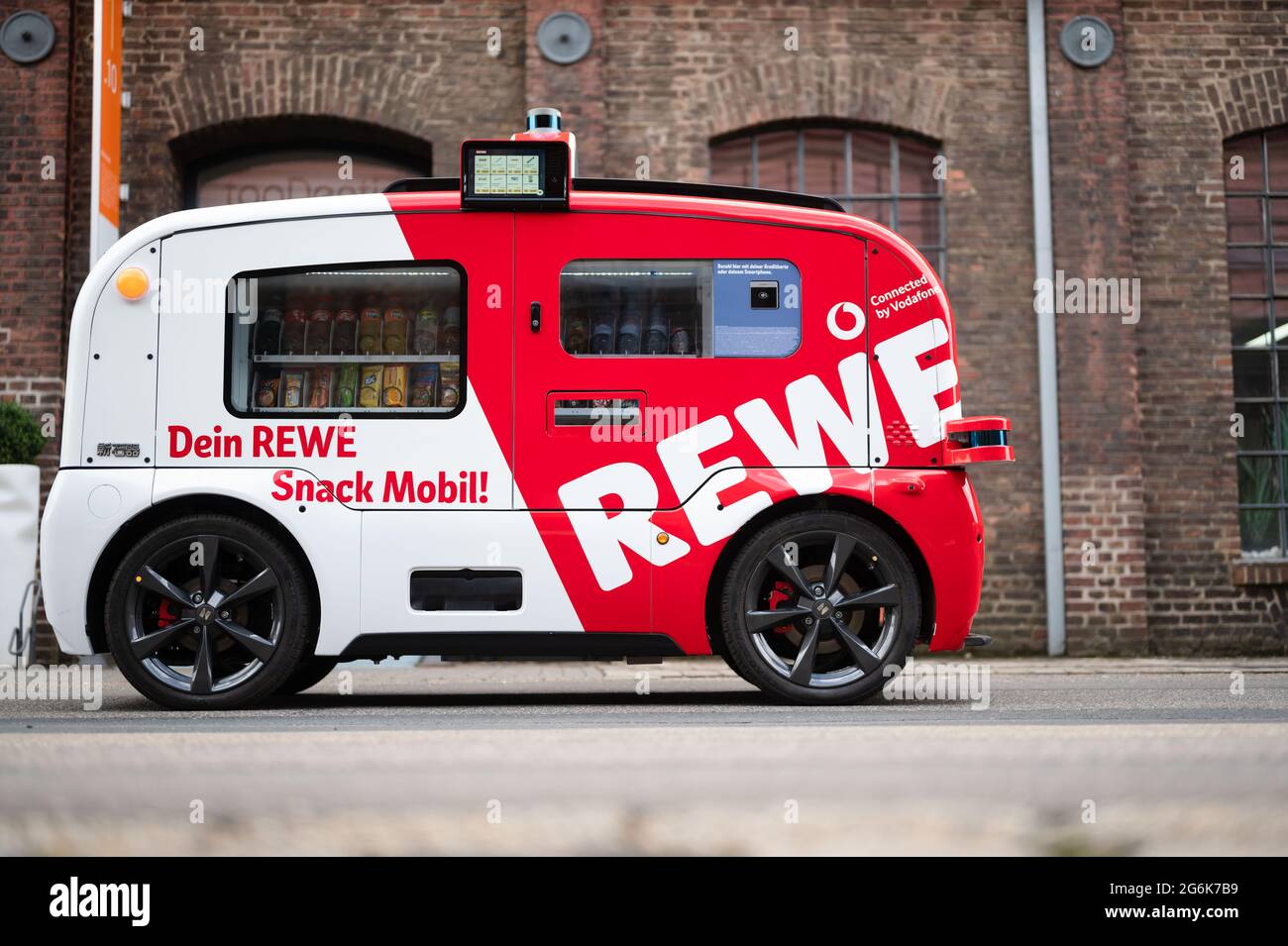 Cologne, Germany. 06th July, 2021. The REWE "Snack Mobil" is located on ...