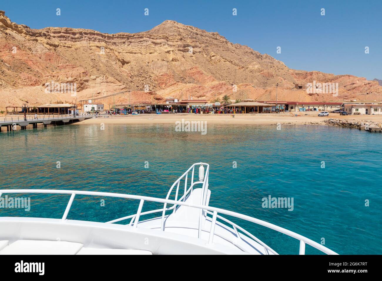 SHARM EL SHEIKH, EGYPT - JUNE 7, 2021: View from a yacht on service ...