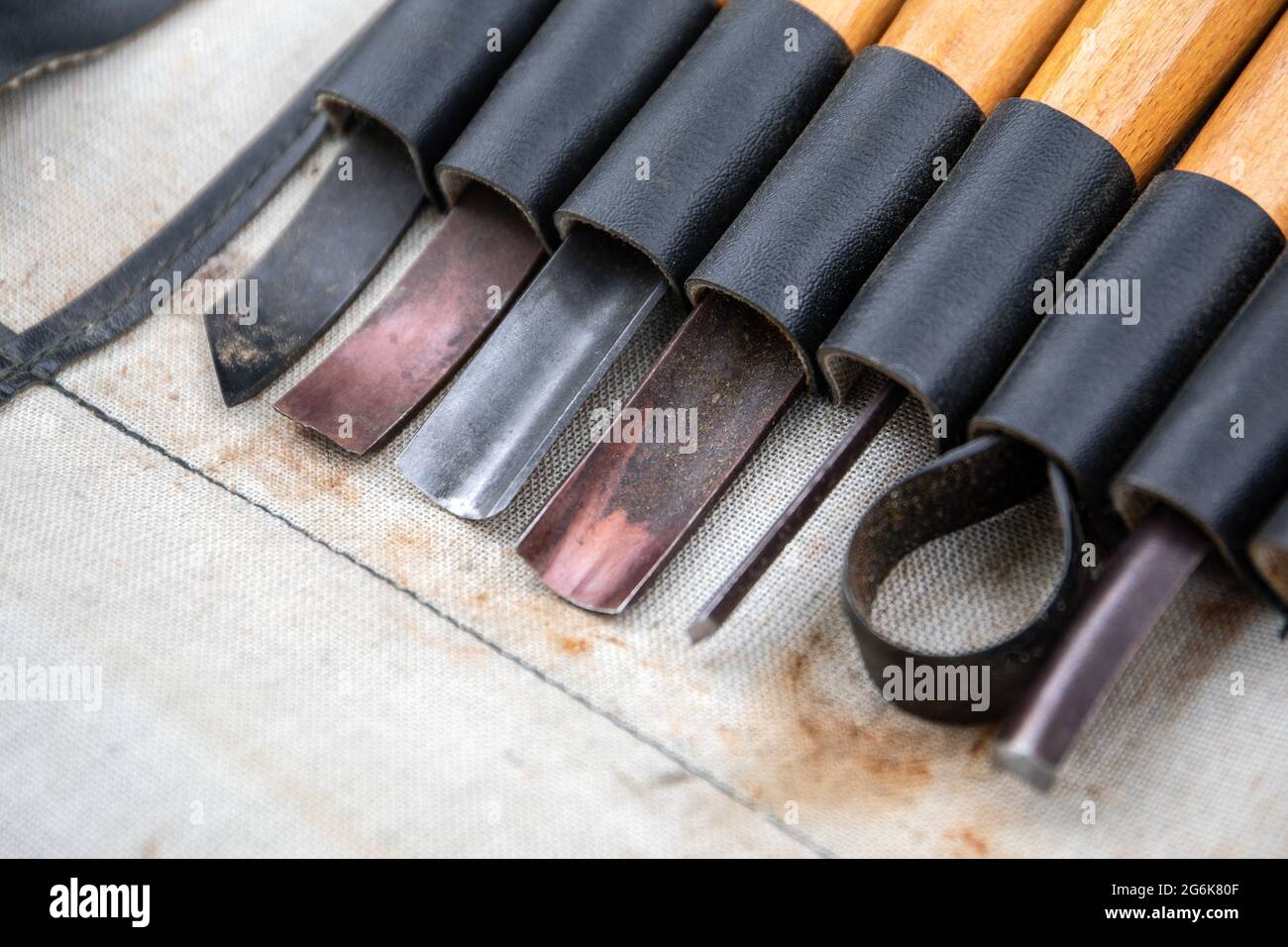 Wooden chisel set hi-res stock photography and images - Alamy