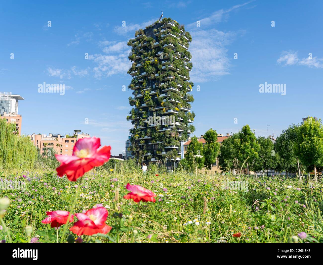 Milano, Italy. Bosco Verticale, view at the modern and ecological ...