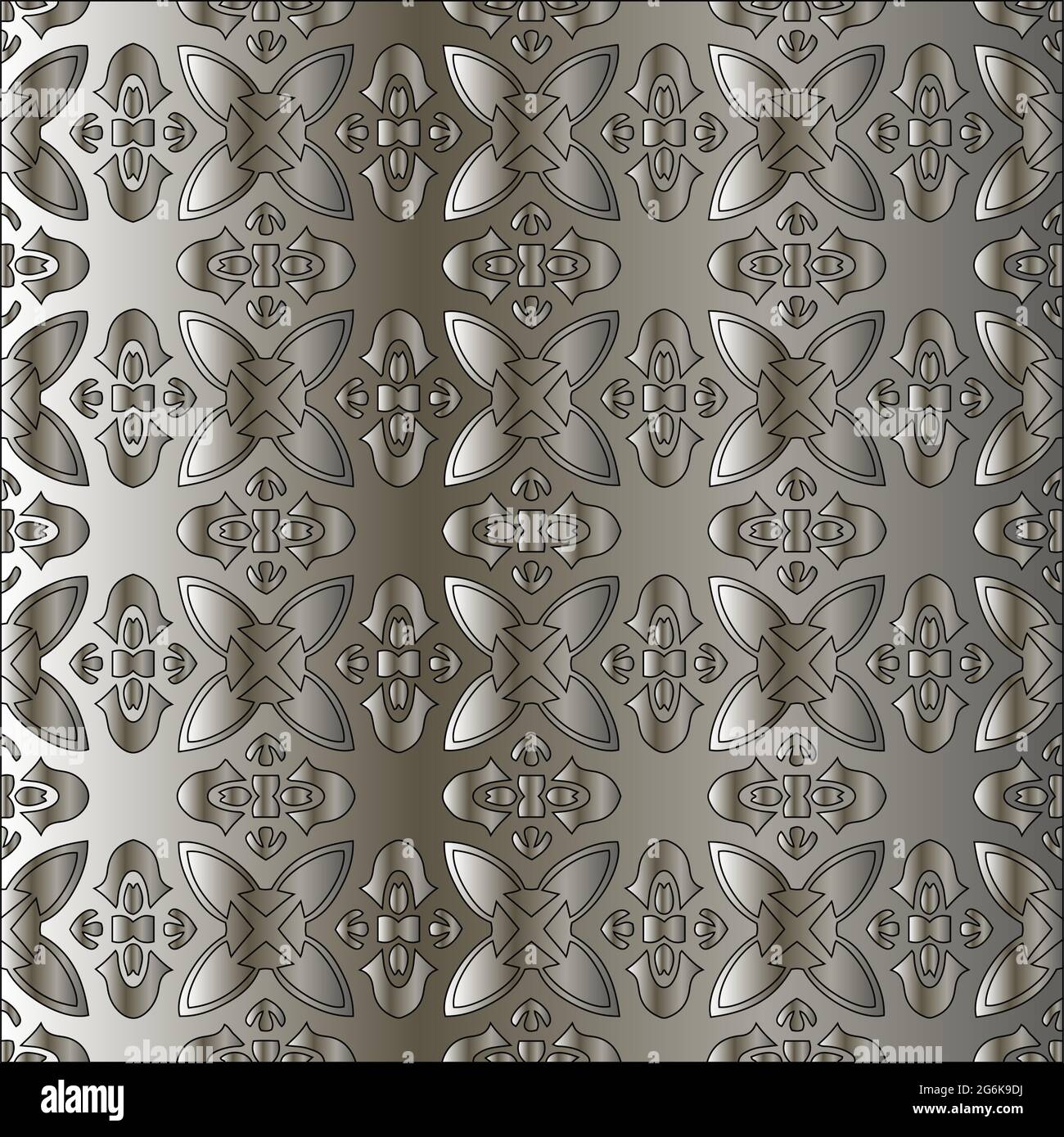 Silver metallic gradient with repeat Pattern . Abstract metallic ...