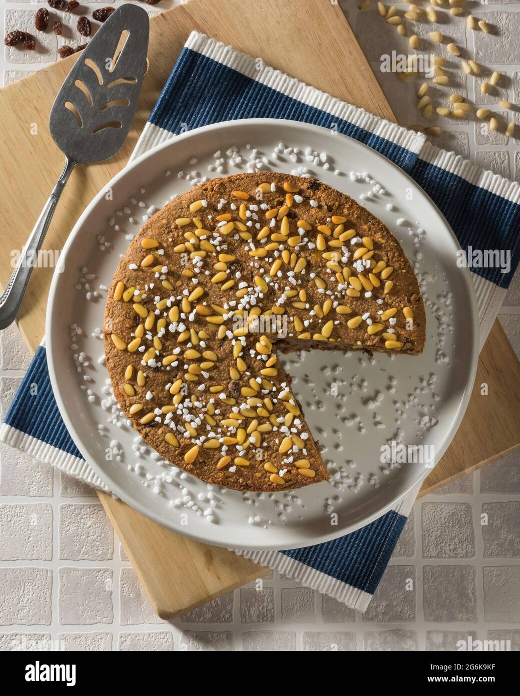 Torta di pane. Swiss Italian bread pudding Stock Photo - Alamy