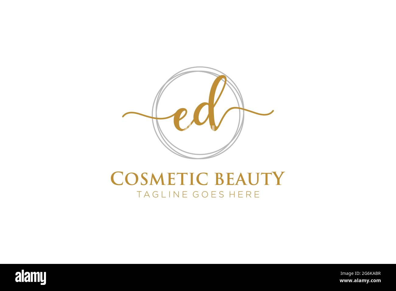 ED Feminine logo beauty monogram and elegant logo design, handwriting ...