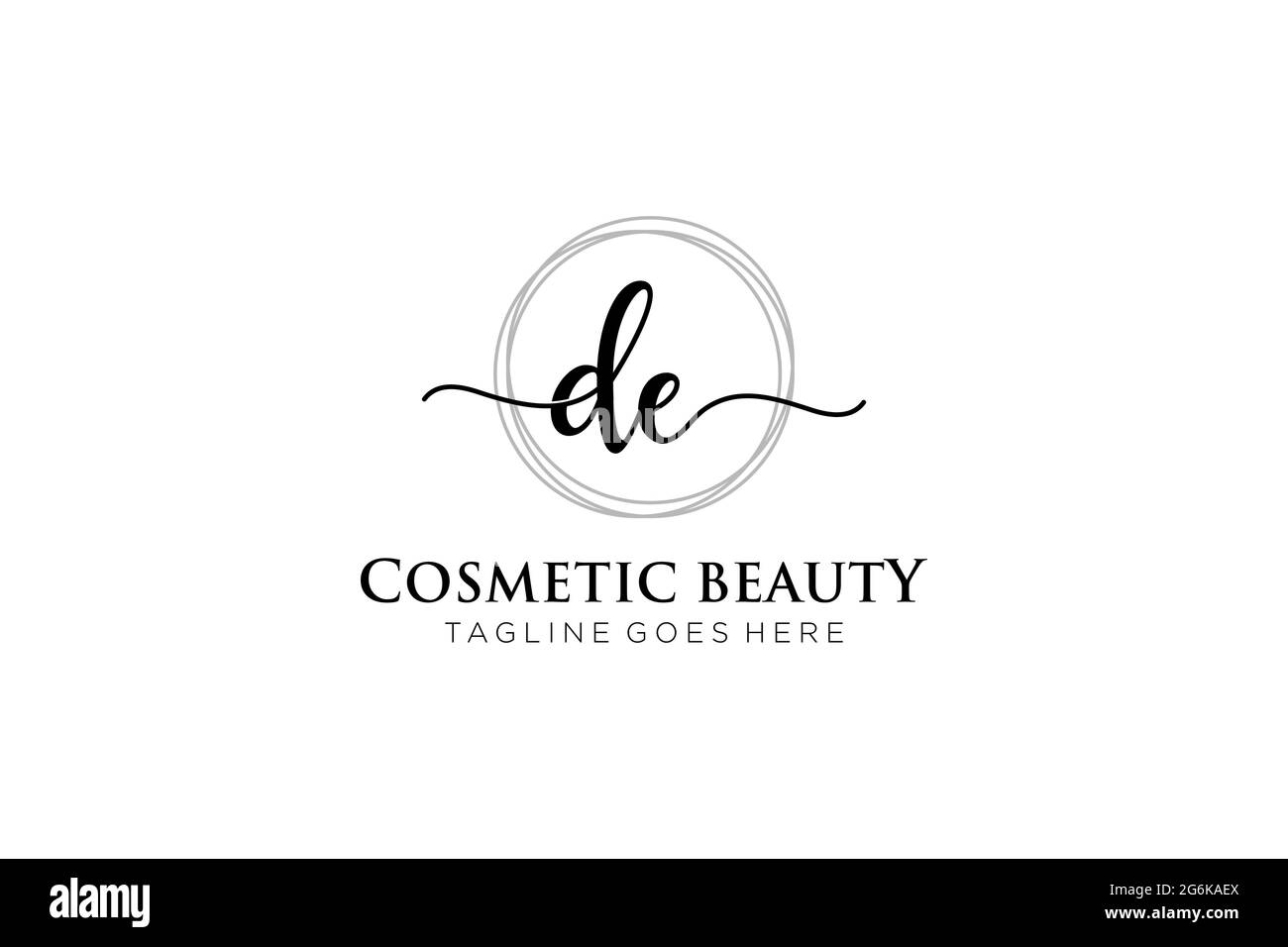 DE Feminine logo beauty monogram and elegant logo design, handwriting ...