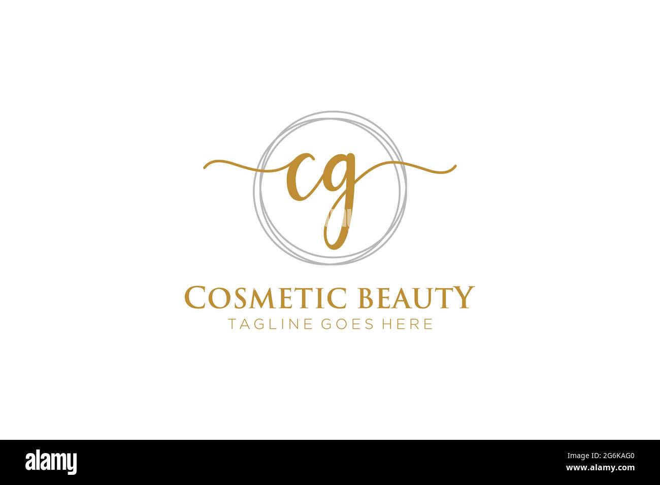CG Feminine logo beauty monogram and elegant logo design, handwriting ...