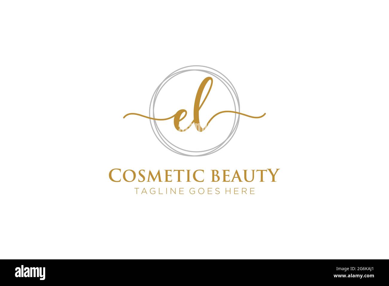 EL Feminine logo beauty monogram and elegant logo design, handwriting logo of initial signature ...
