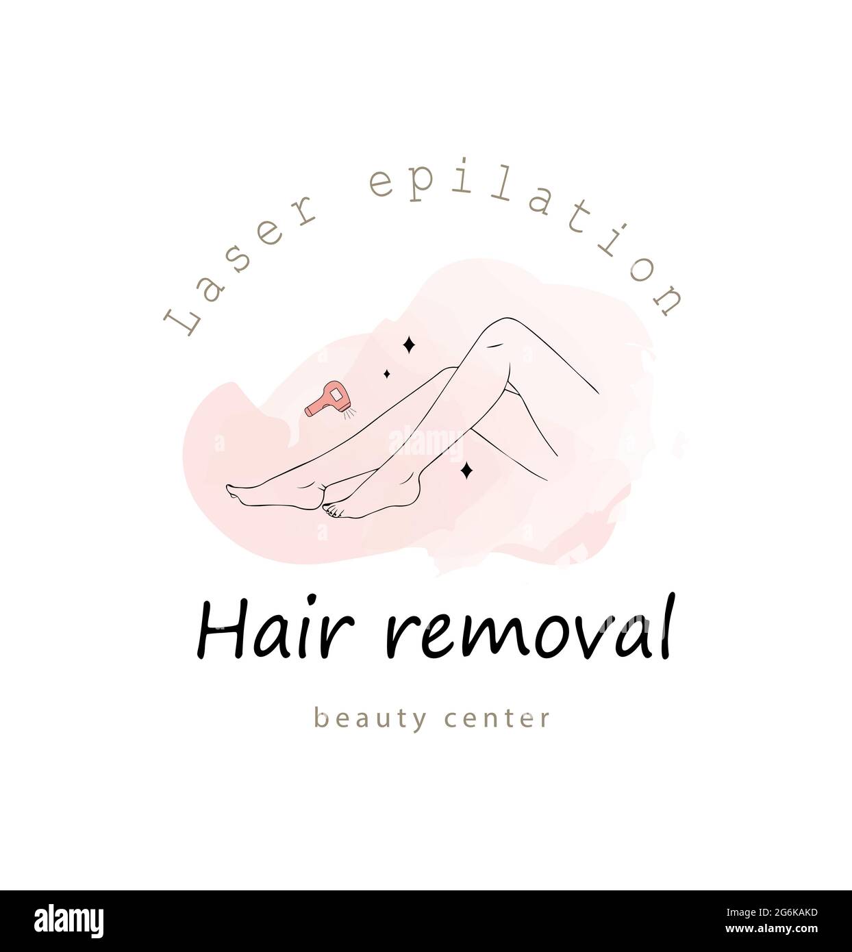 Laser epilation and cosmetology. Female smooth legs. Hair removal ...