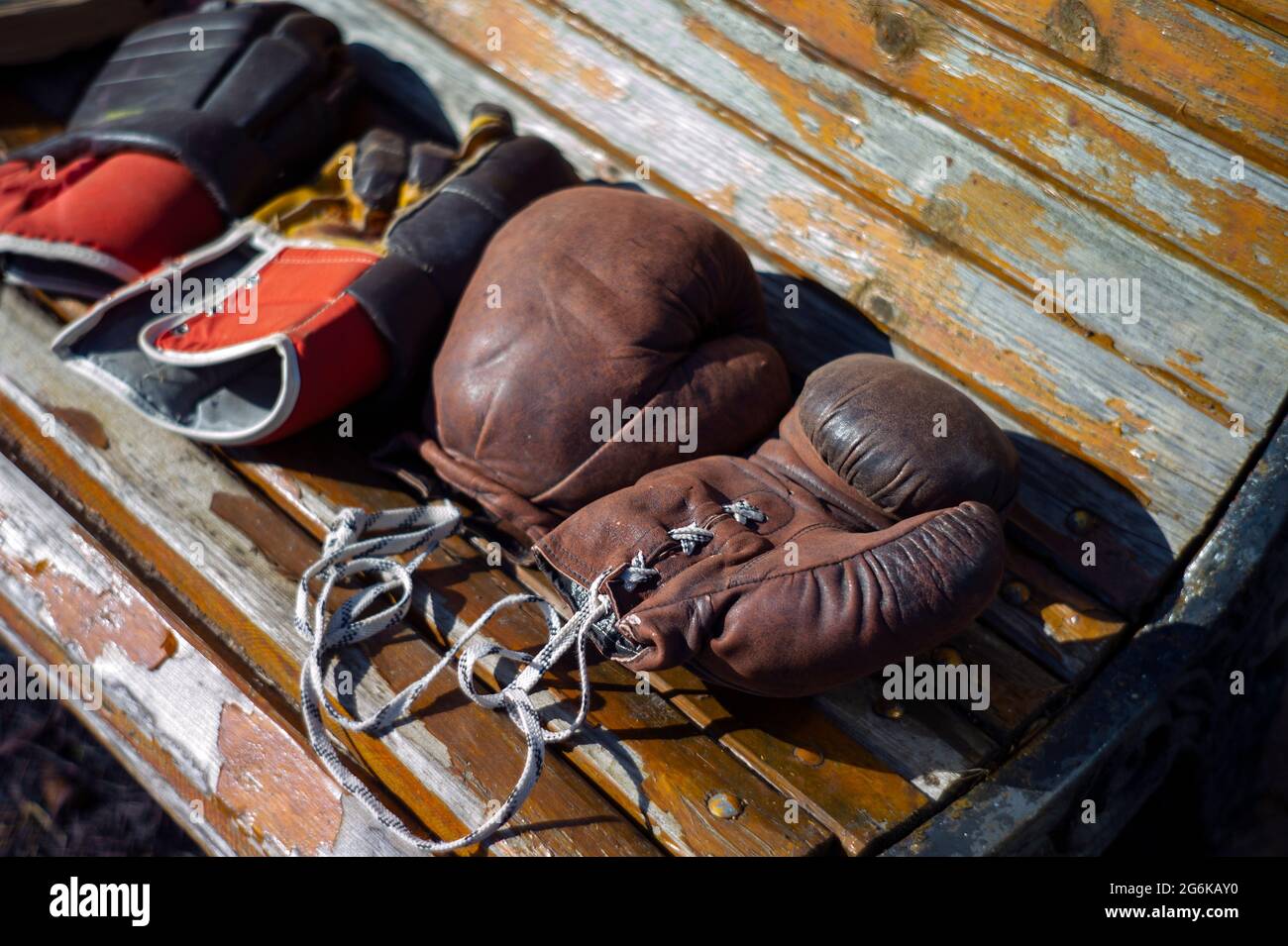 Bench boxing hi-res stock photography and images - Alamy