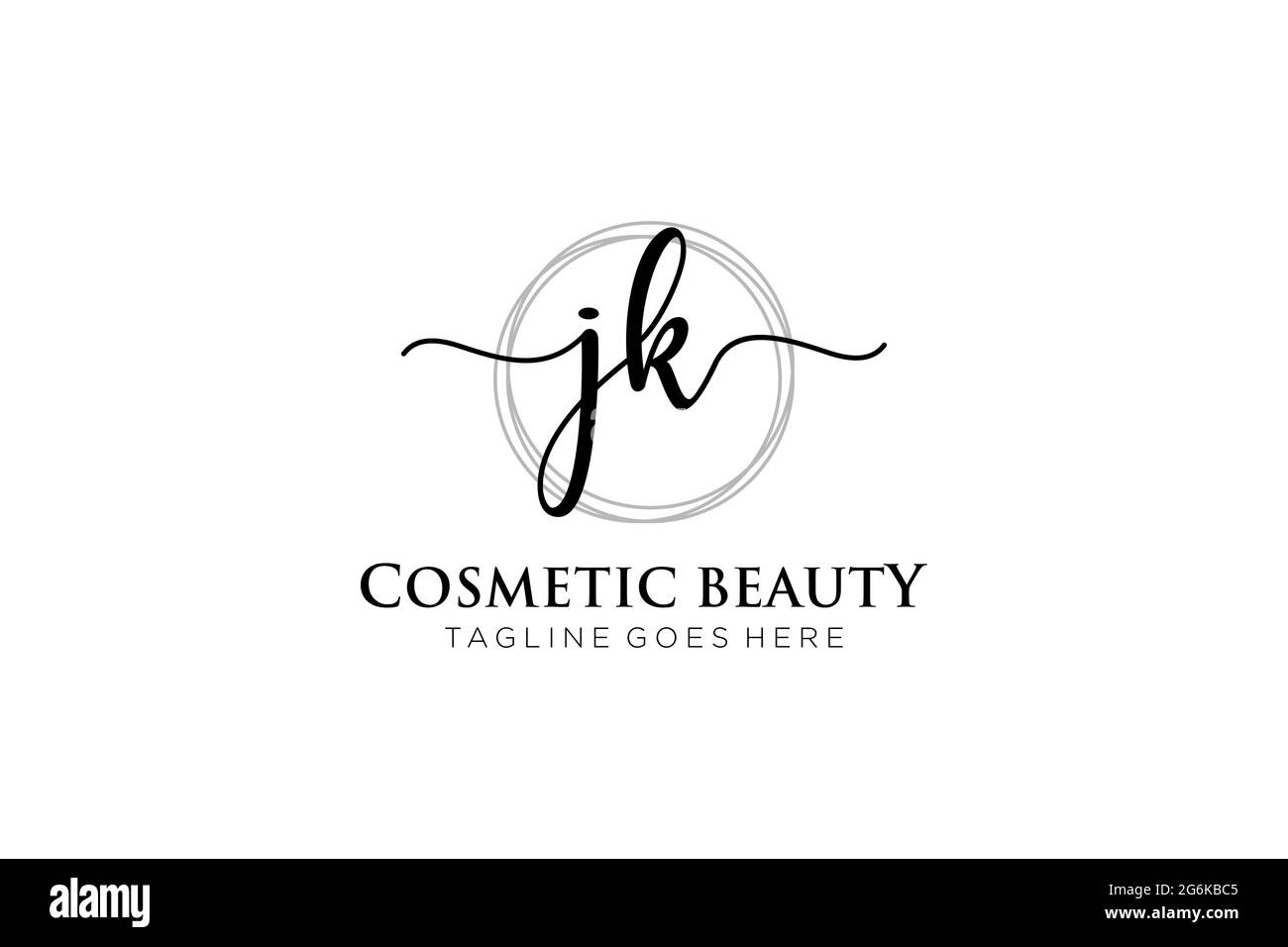 JK Feminine logo beauty monogram and elegant logo design, handwriting ...