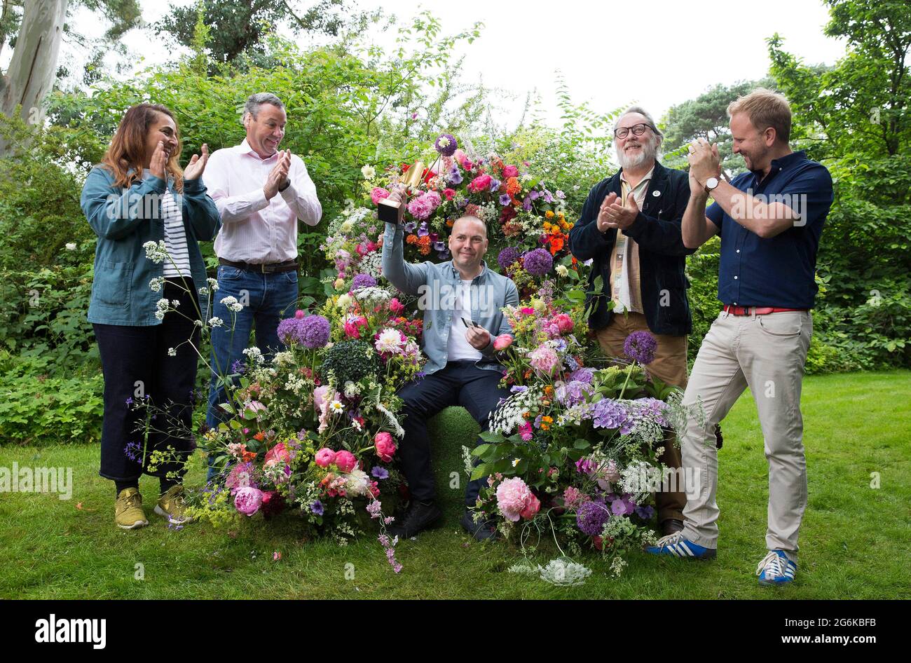 EDITORIAL USE ONLY Judges, Humaira Ikram, Steve Guy, B&Q Outdoor ...