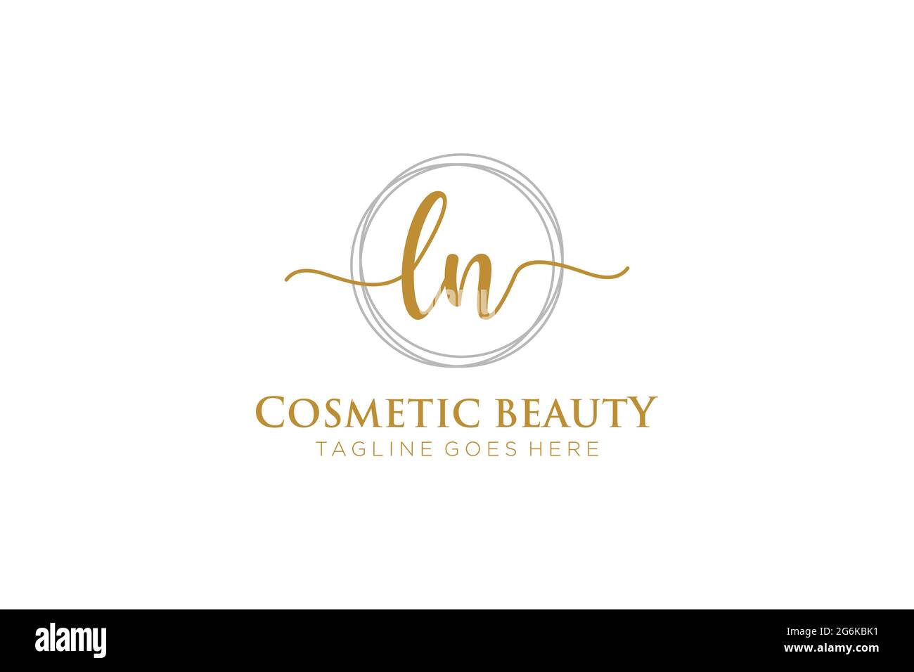 LN Feminine logo beauty monogram and elegant logo design, handwriting ...