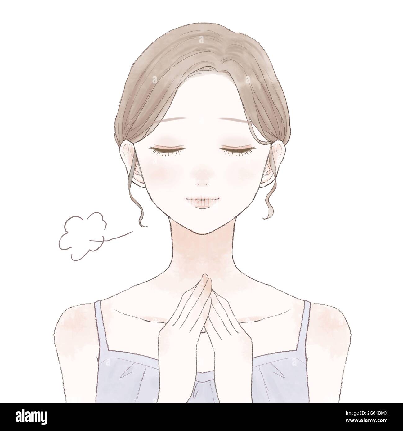 A woman at ease. On a white background Stock Photo - Alamy