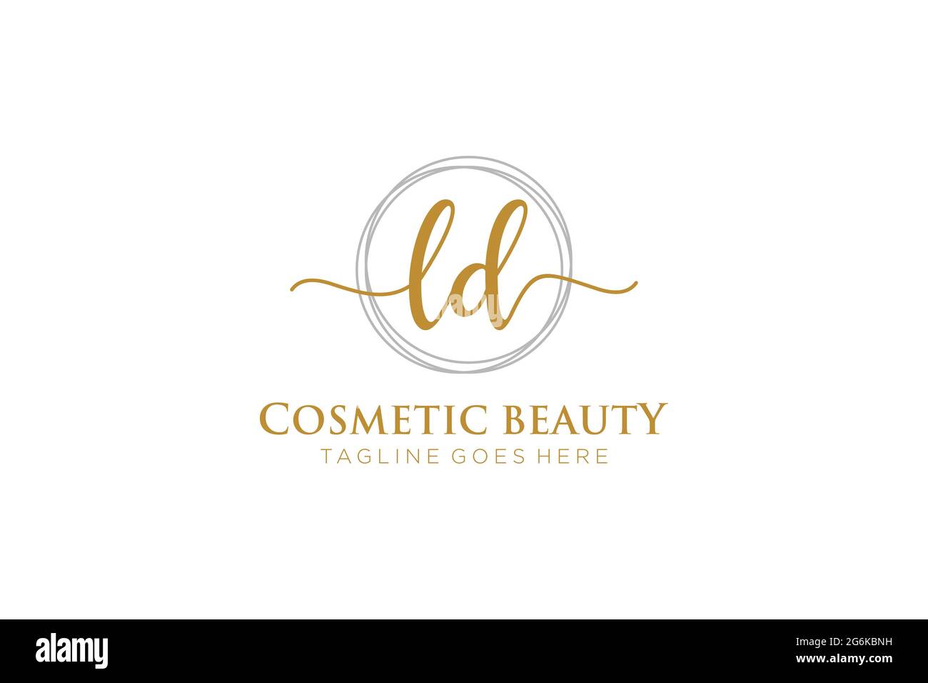 LD Feminine logo beauty monogram and elegant logo design, handwriting ...