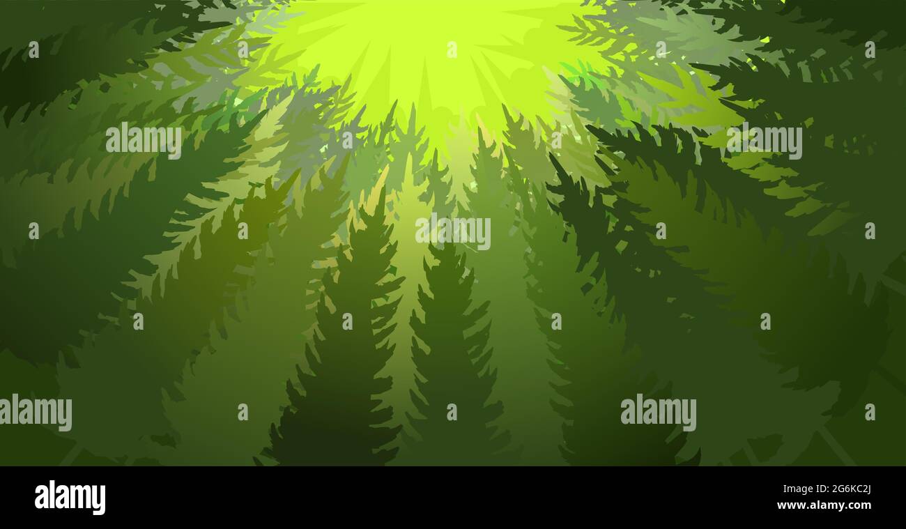 Trees dark green foliage background Stock Vector Images - Alamy