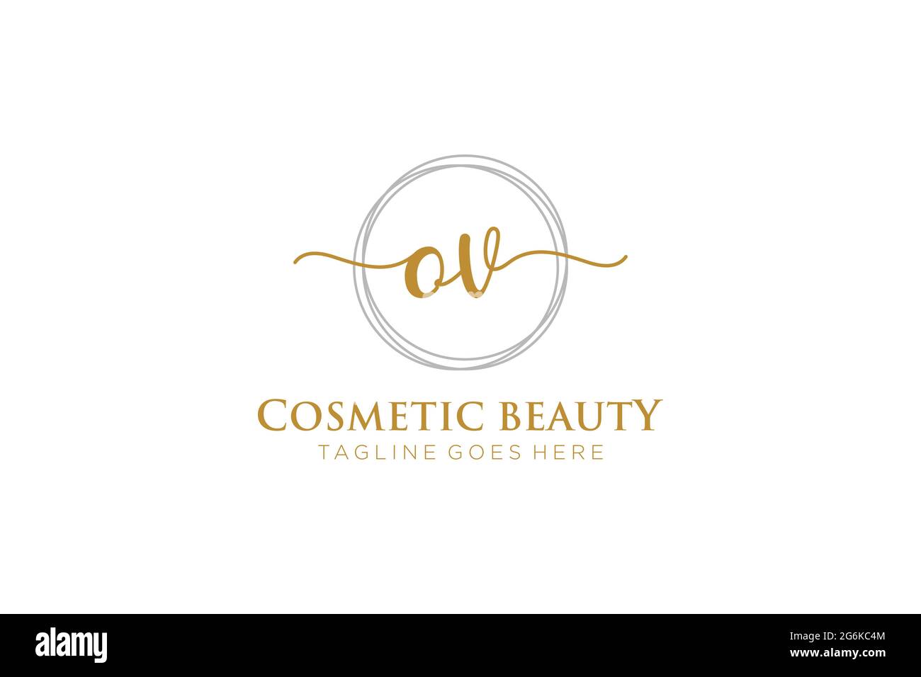 OV Feminine logo beauty monogram and elegant logo design, handwriting ...